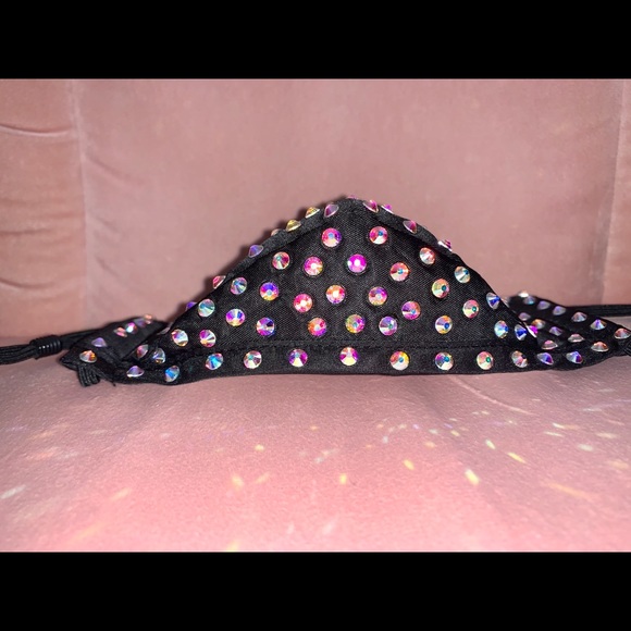 Accessories | Bling Face Mask With Valve And Filter Pocket | Poshmark